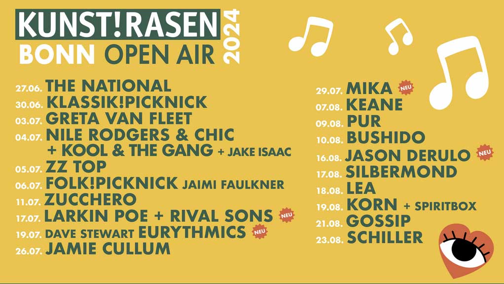 Kunst!Rasen 2024 Complete Concerts | 3 songs bonn